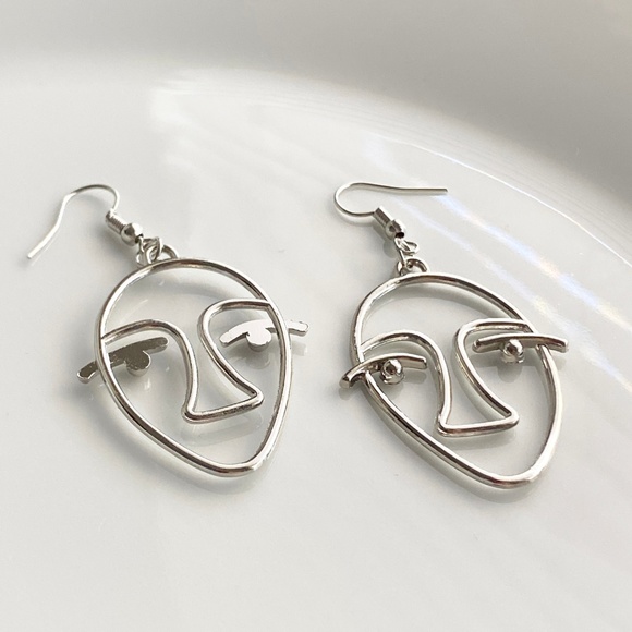 Jewelry | New Human Face Earrings In Silver Color | Poshmark